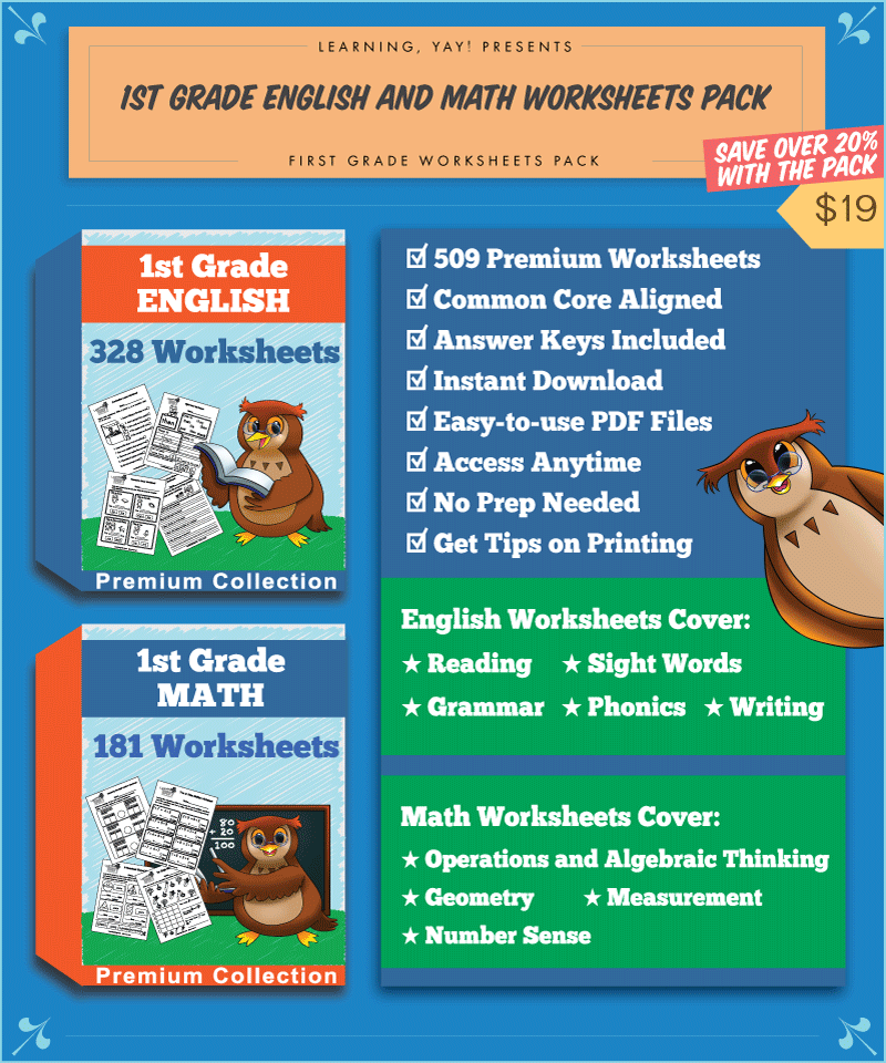 1st Grade English And Math Worksheets Pack Common Core Aligned 1st Grade English And Math Worksheets Pack Common Core Aligned